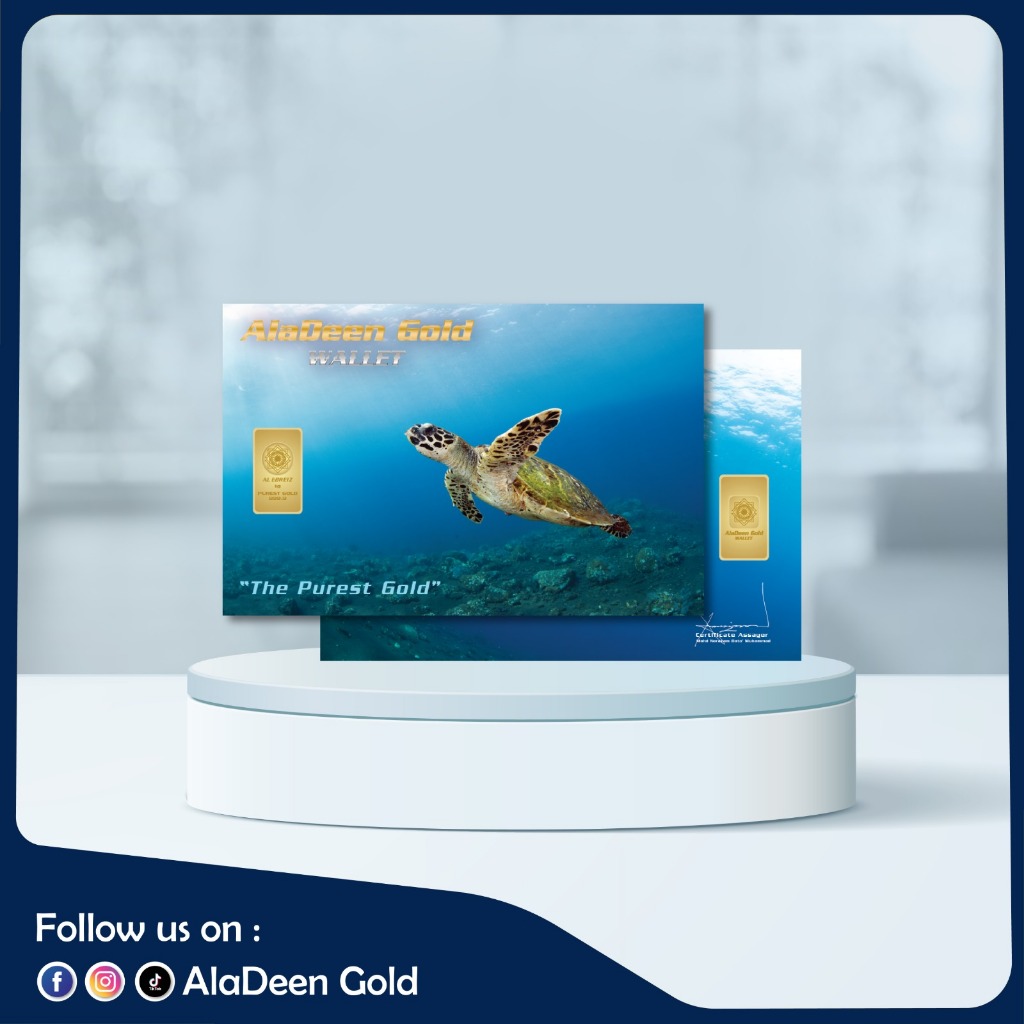 AlaDeen Gold®️ 1gram Exclusive The Turtle Gold Bar 999.9Au (The Purest ...
