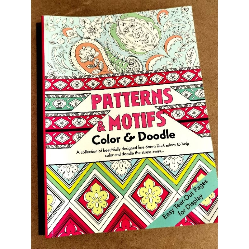 Patterns & Motifs Colors & Doodle Mindfulness Adult Colouring Coloring ...