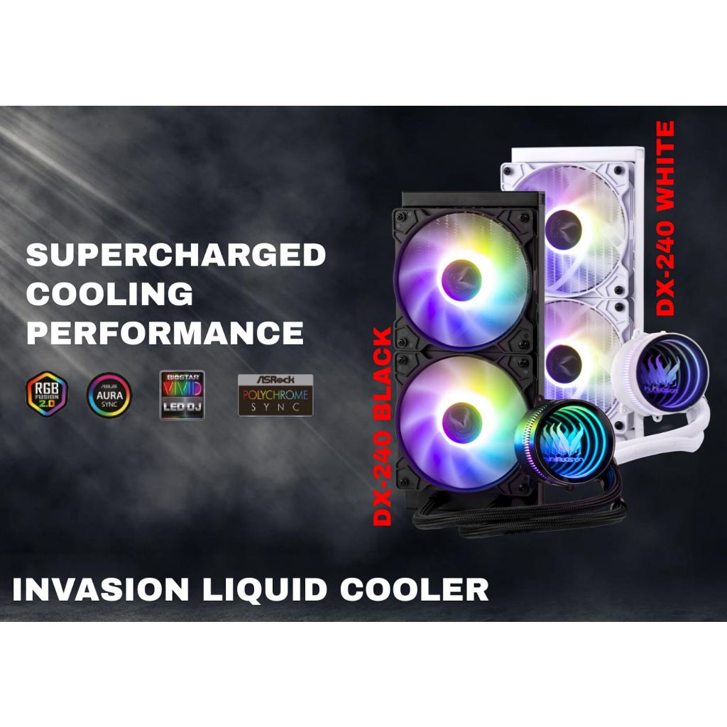 Invasion Dark 120 DX 240 AIO 120MM 240MM Liquid Cooler - For Desktop ...
