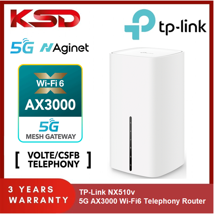 TP-Link NX510v AX3000 5G WiFi 6 Router Dual Band Full Gigabit Ports ...