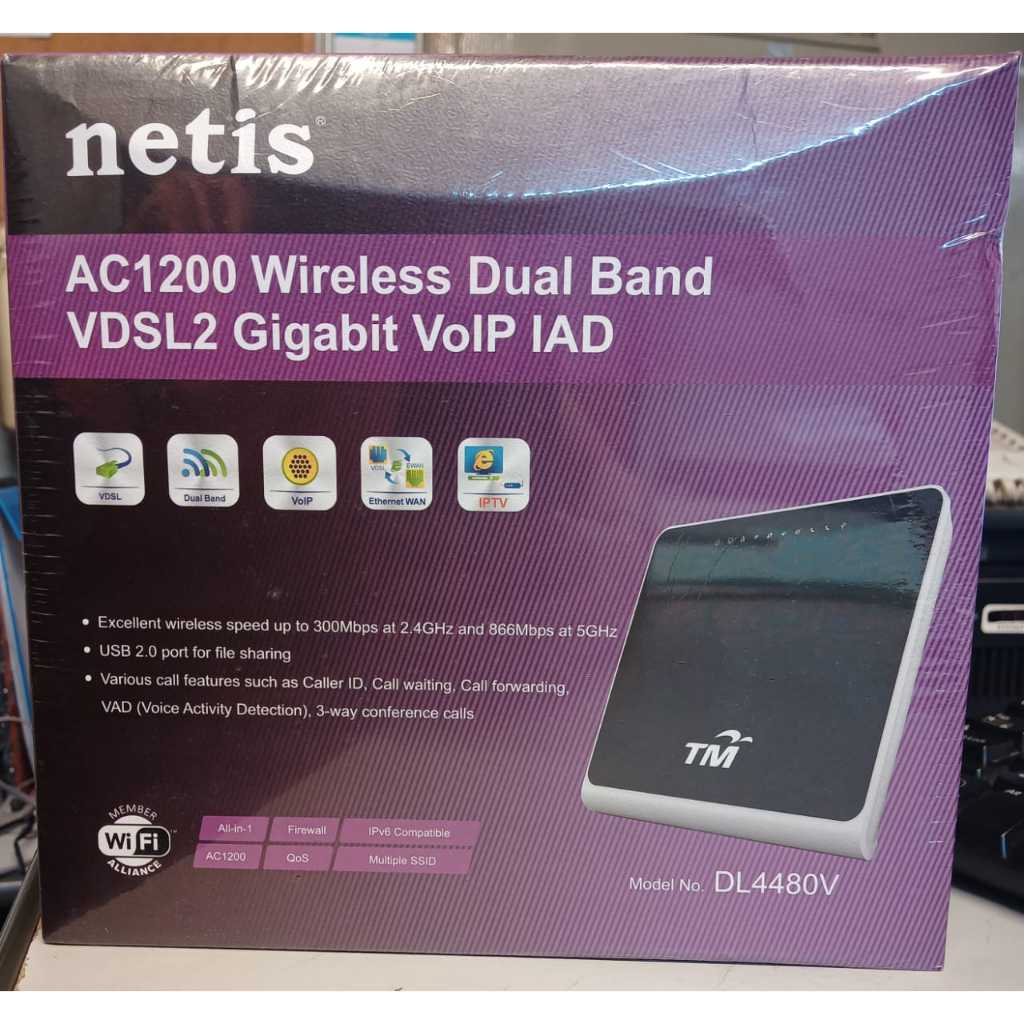 Netis AC1200 Wireless Dual Band VDSL2 Gigabait VoIP IAD ( TM ) | Shopee ...