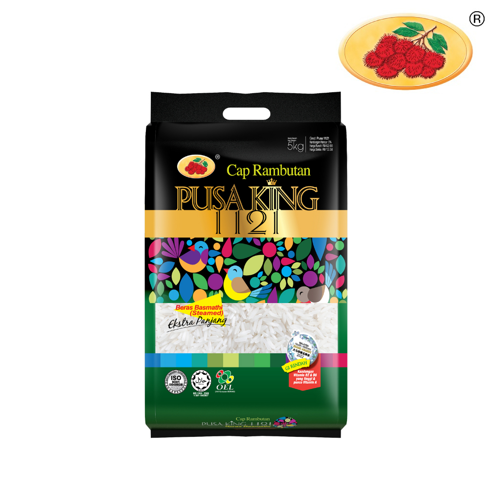 5kg Cap Rambutan Pusa King 1121 Basmathi Rice | Shopee Malaysia