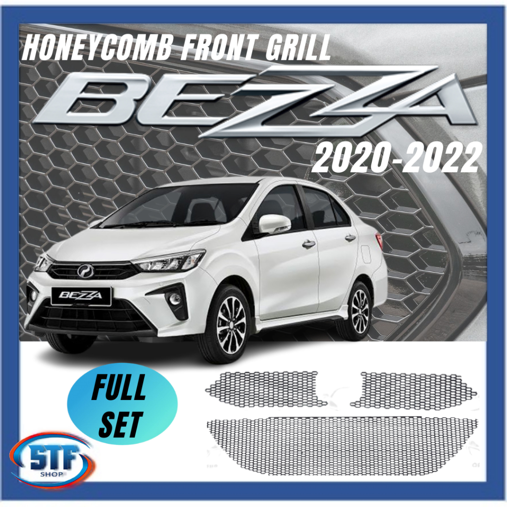 Perodua Bezza 2020-2022 Ready Cut Honeycomb Grill Full Set Top Bottom ...