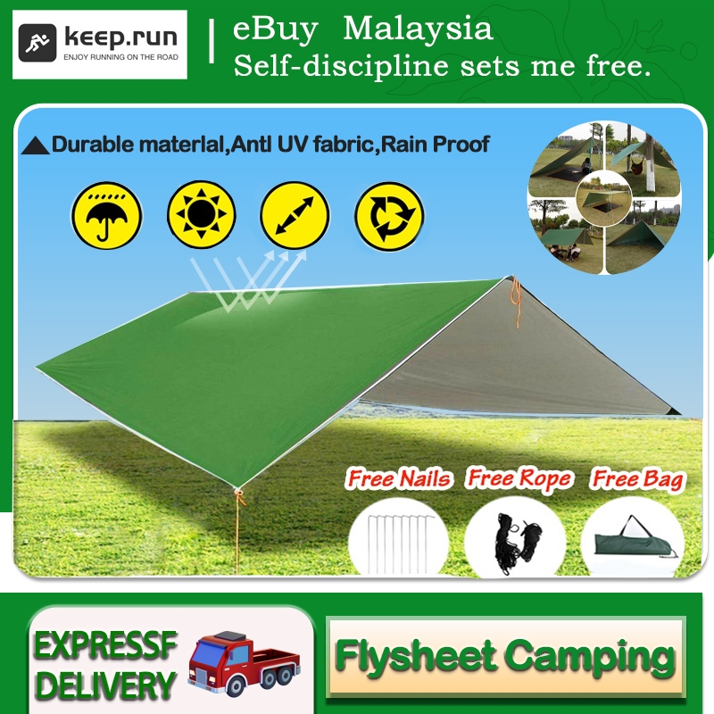 Ultralight Weight Flysheet Waterproof Groundsheet Camping Tarp Shelter ...