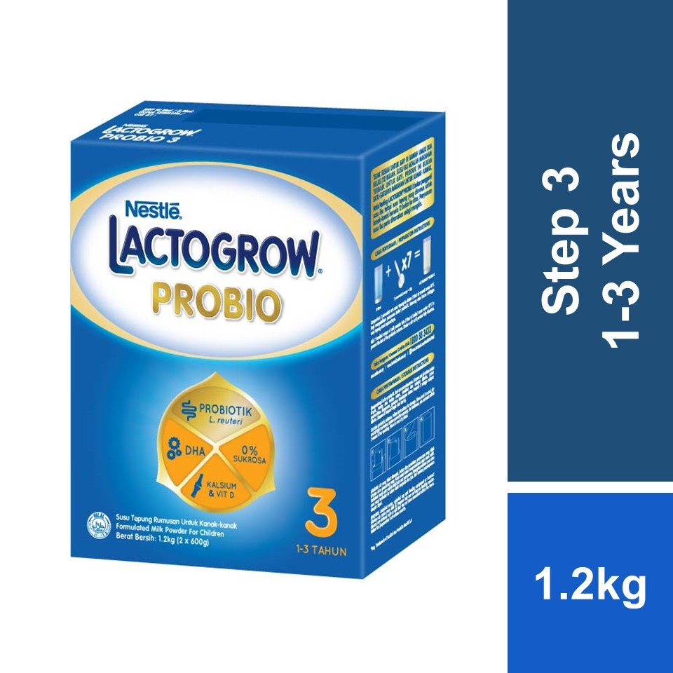 Nestle Lactogrow Probio 3 Milk Powder 1.2kg | Shopee Malaysia
