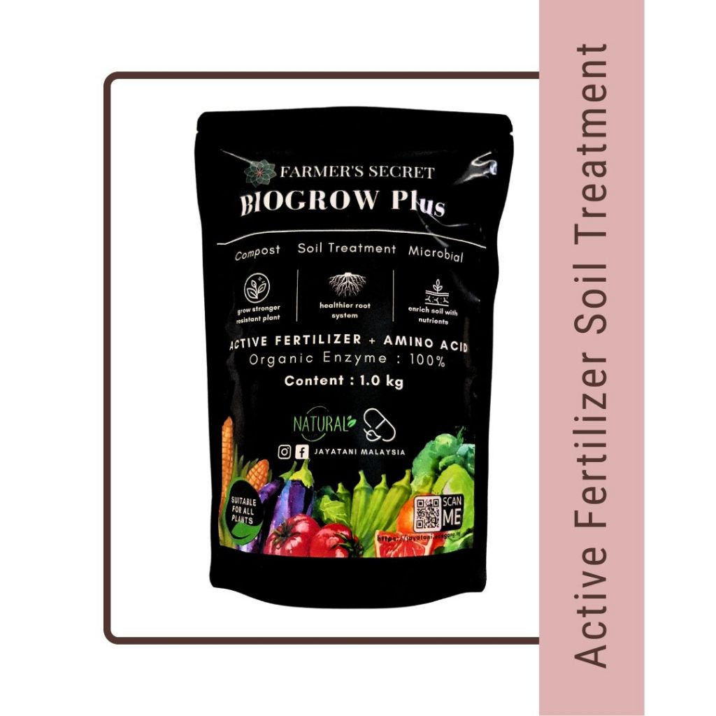 Farmer's Secret BioGrow Plus 1.0kg Organic Fertilizer Enzyme Amino Acid ...