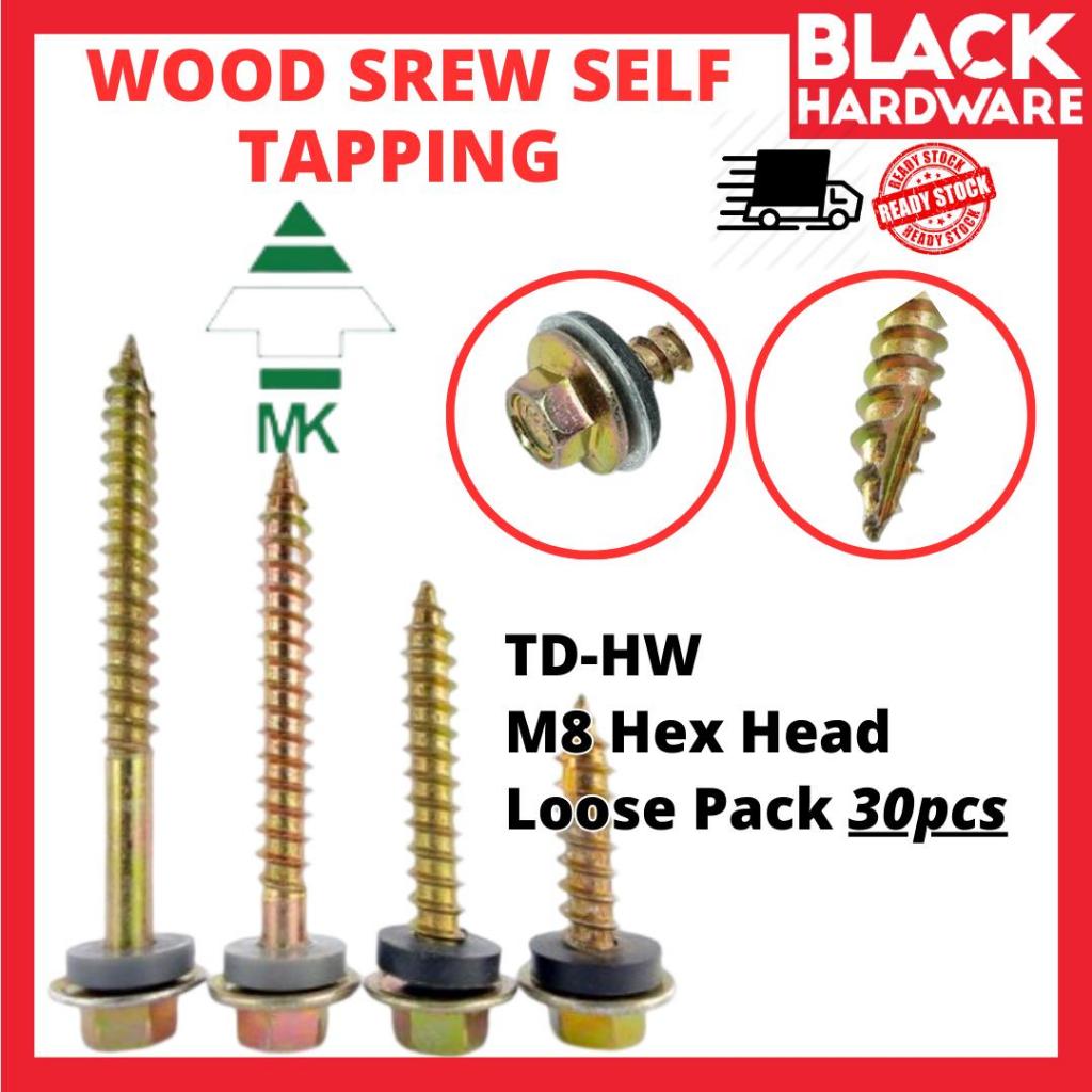 Black Hardware MK Screw Kayu Skru Kayu Skru Bumbung Atap Skru Zink Self ...