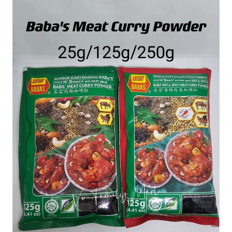 Halal*BABAS Serbuk Kari Daging /Hot Spicy Curry Powder 香辣粉*25g/125g ...