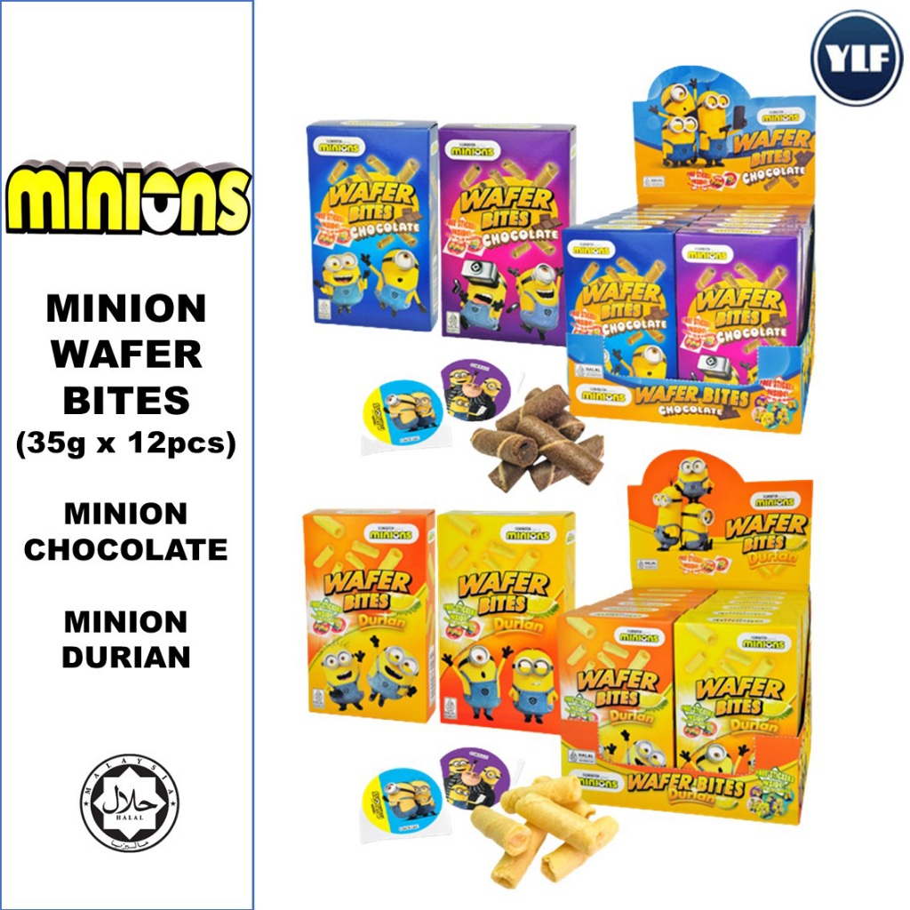 YLF MINION WAFER BITES (35g x 12pcs) | Shopee Malaysia