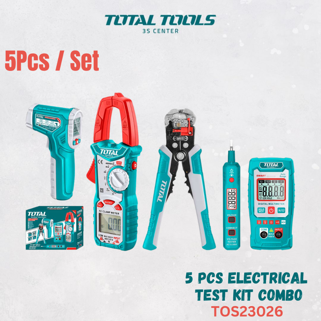 TOTAL 5 IN 1 Electrical Test Kit COMBO set (Limited edition) Digital ...