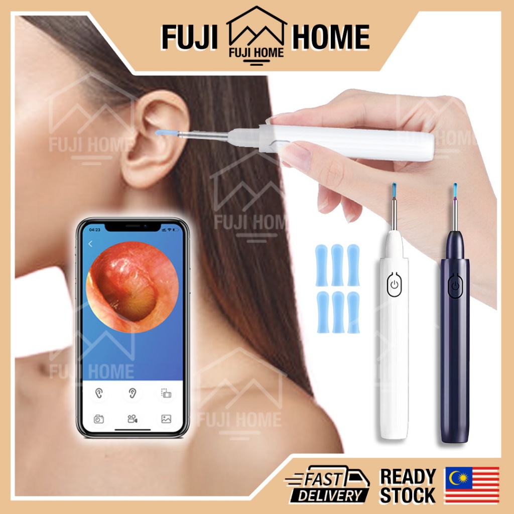 🏠READY STOCK🏠USB Earpick With Camera For Baby Adult LED Ear Cleaning ...