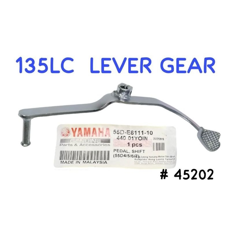 YAMAHA 135LC LEVER GEAR 4S V1 V2 V3 V4 V5 V6 V7 V8 // 55D-E8111-10 100%ORIGINAL YAMAHA | Shopee ...