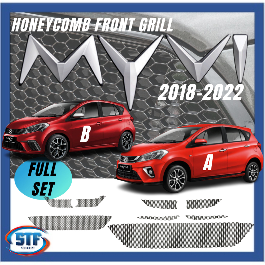 Perodua Myvi 2018-2022 NOT FOR FACELIFT Ready Cut Honeycomb Grill Full ...