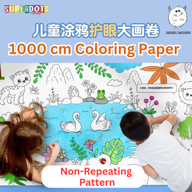 Superdots 10 Meter Long Non Repeating Coloring Roll for Kids Colour ...