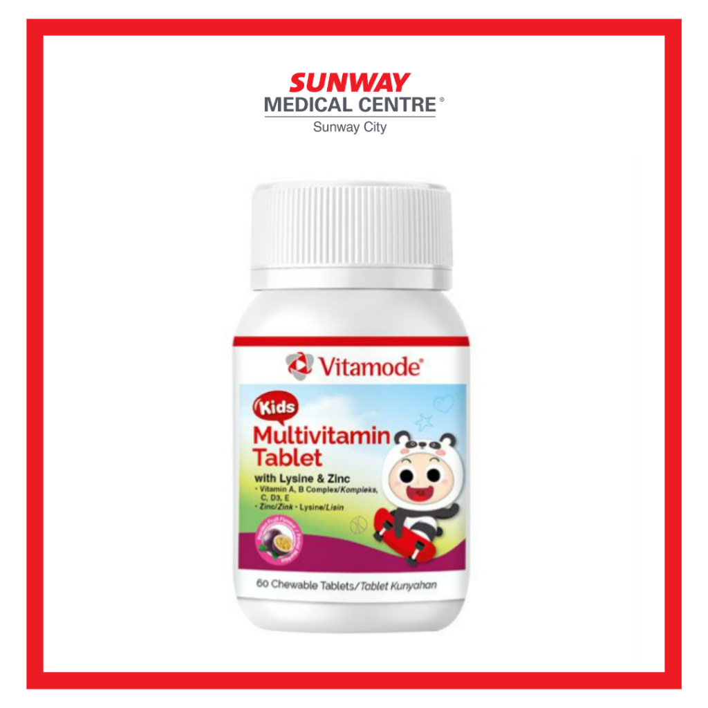 Kids Multivitamin Tablet with Lysine & Zinc (60 chewable tabs) | Shopee ...
