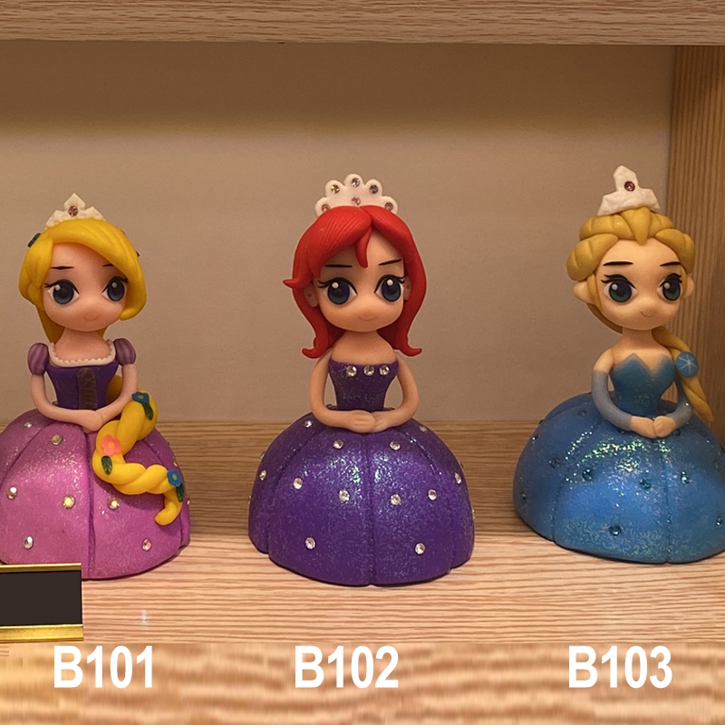 Wax Clay Sculpture Arts Mini 3D Figure and Doll Model (Princess Gown ...