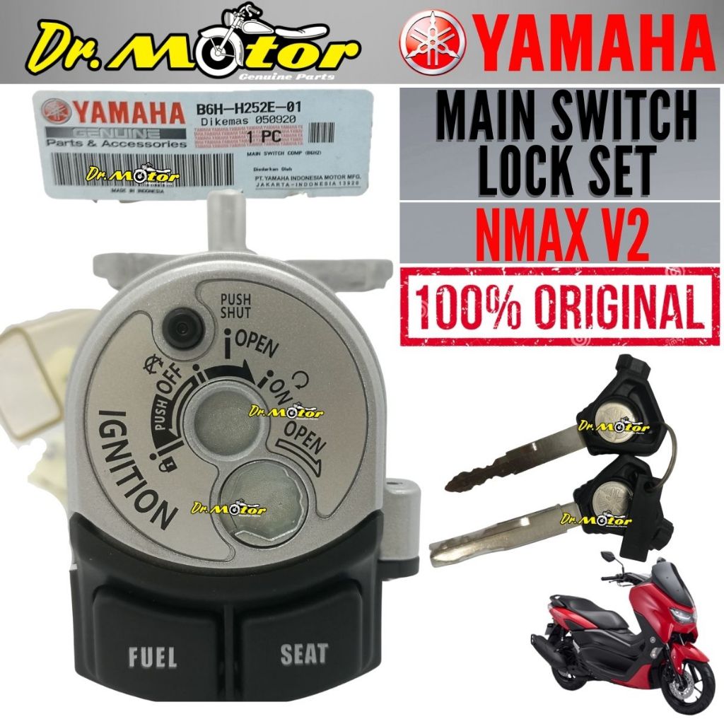 NMAX 155 V1 V2 NMAX155 Key Set Ignition Main Switch Lock Suis Kunci ...