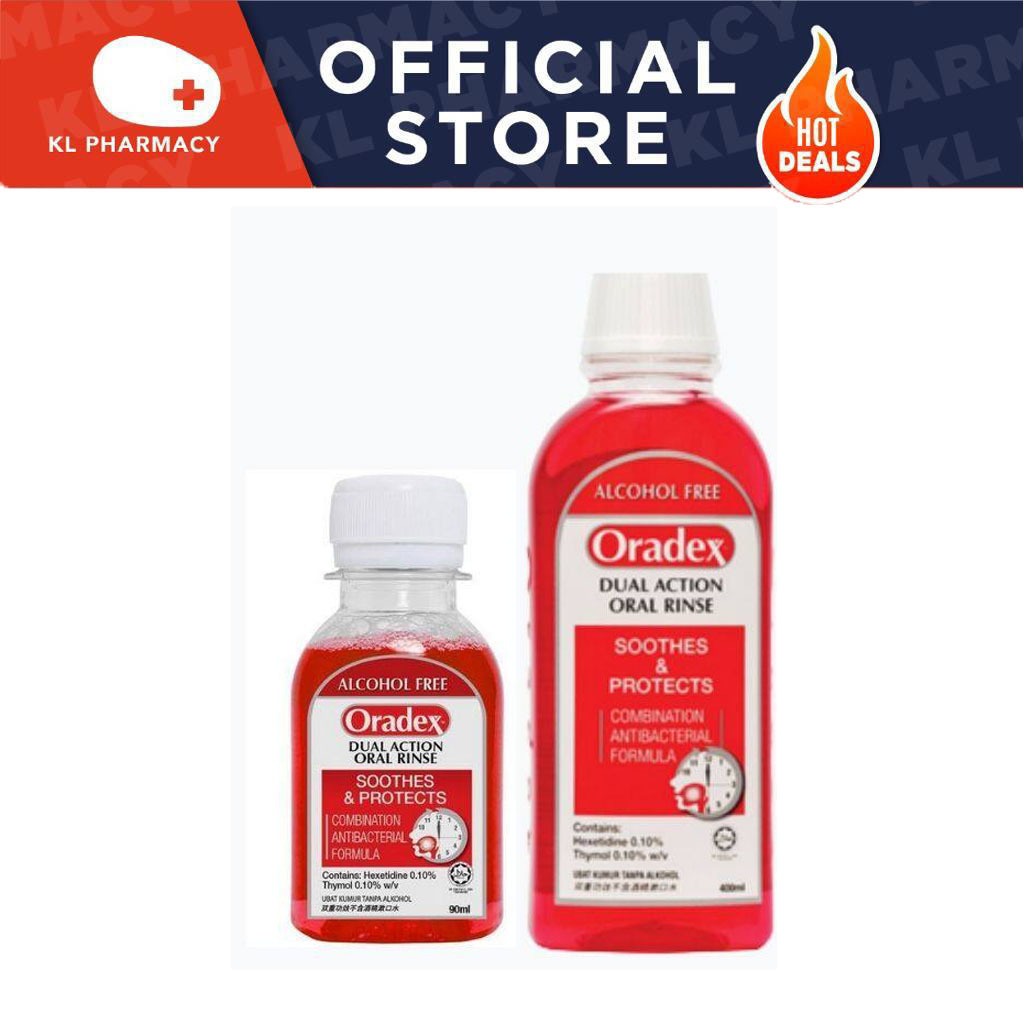 ORADEX DUAL ACTION MOUTHWASH 400ML/90ML | Shopee Malaysia