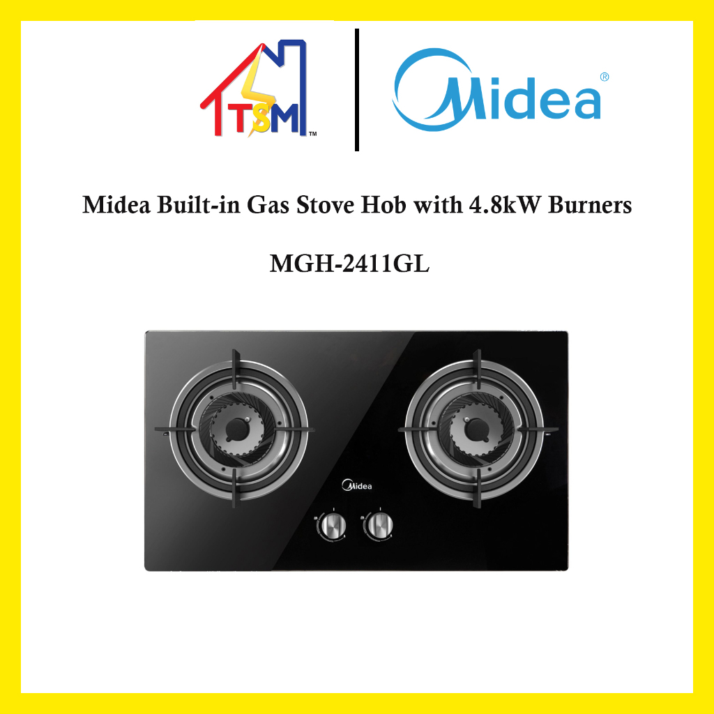 【KLANG VALLEY FREE DELIVERY】Midea Glass Built-in Gas Stove Hob with 4 ...