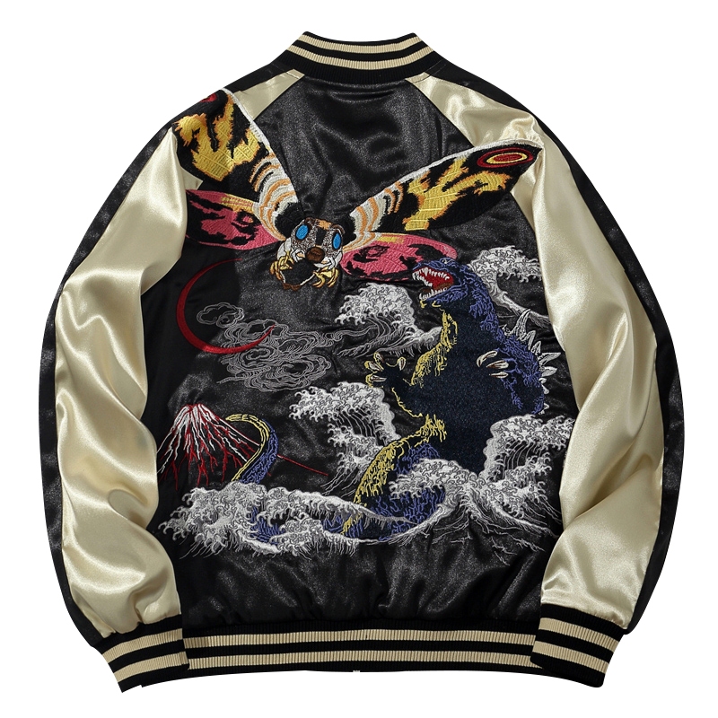 (Large Sizes available) Godzilla Vs Mothra Non-Reversible Sukajan ...