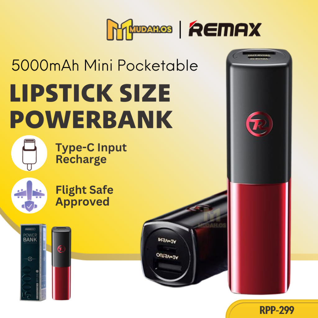 REMAX 5000mAh Mini Powerbank MDRPP299 2A USB Small Stick Powerbank ...