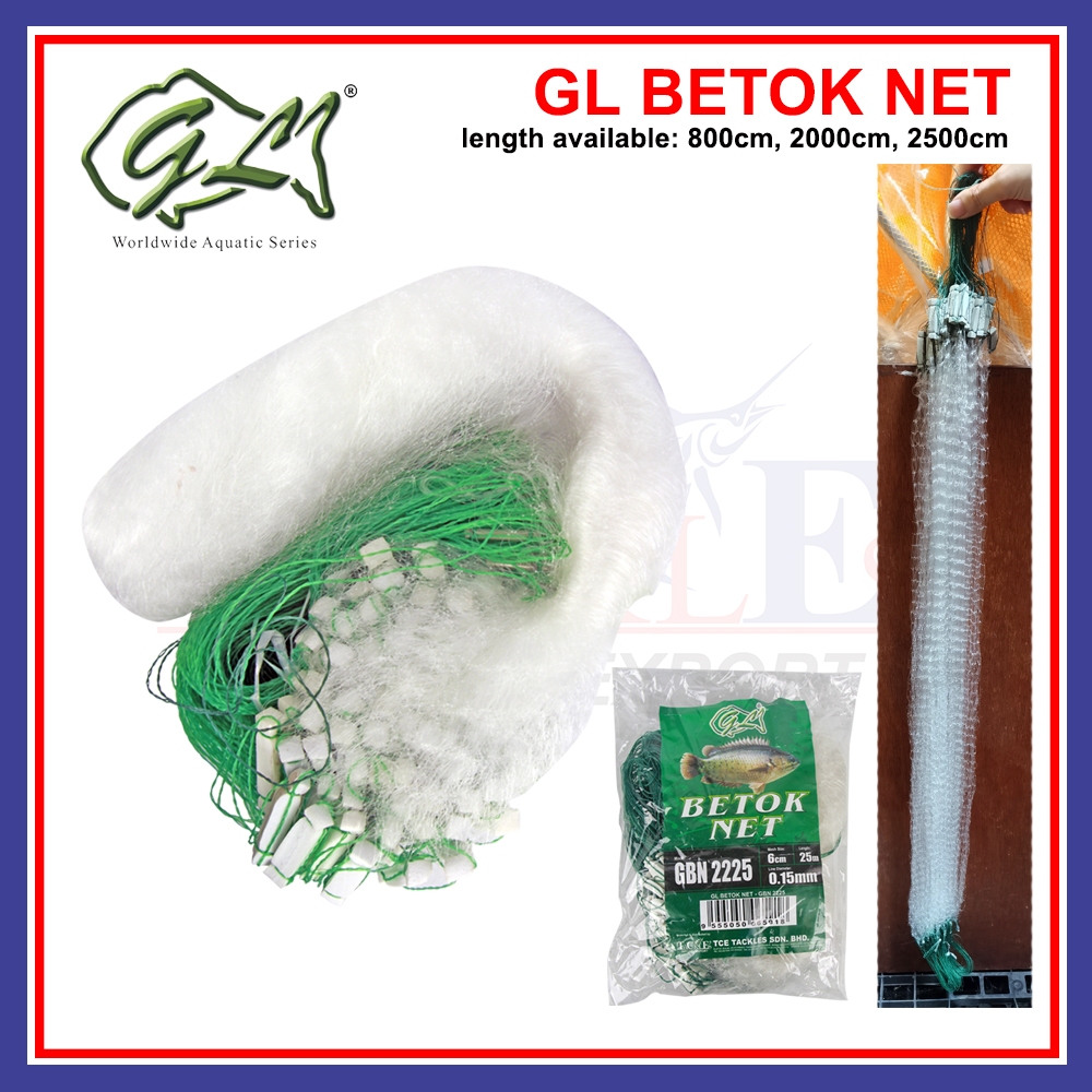 Jala Tangsi GL Betok Net Fising Jala Pukat Ikan Puyu Nylon Floating Net ...