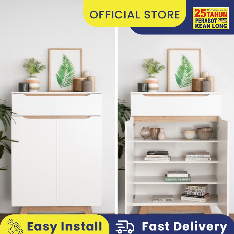 KLSB 2 Door Shoe Cabinet With Drawer / Shoe Storage / Shoe Rack / Rak ...