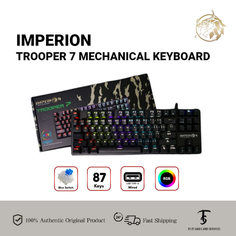 Imperion Trooper 7 RGB Mechanical Gaming Keyboard (87 KEYS) | Shopee ...