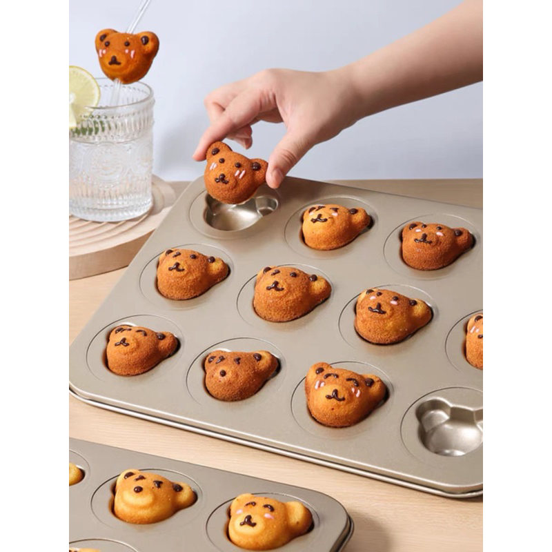 Ready Stock 🇲🇾 6/12Cavity Bear/Fish Cake Mold Carbon Steel Bear ...