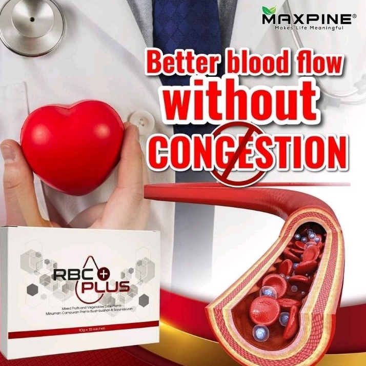 (BUY 2 FREE 1) Maxpine Moringa RBC Plus + for Heart & Blood VesselCVD ...