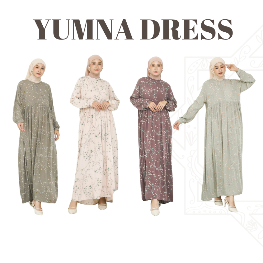 Raya 2024 Dress Yumna Dress Kaftan Jubah Abaya Maxi Dress Ironless and ...