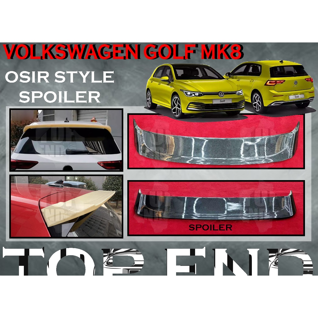 VOLKSWAGEN GOLF MK8 GTI/R LINE OSIR STYLE CAR REAR TRUNK SPOILER WITH ...
