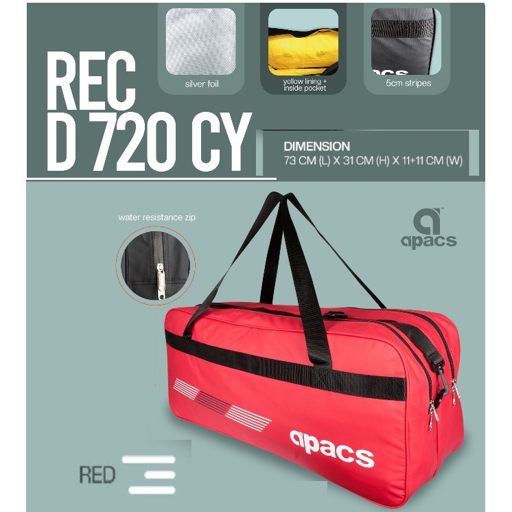Apacs Badminton Bag Beg raket Badminton Bagpack Bag galas Badminton ...