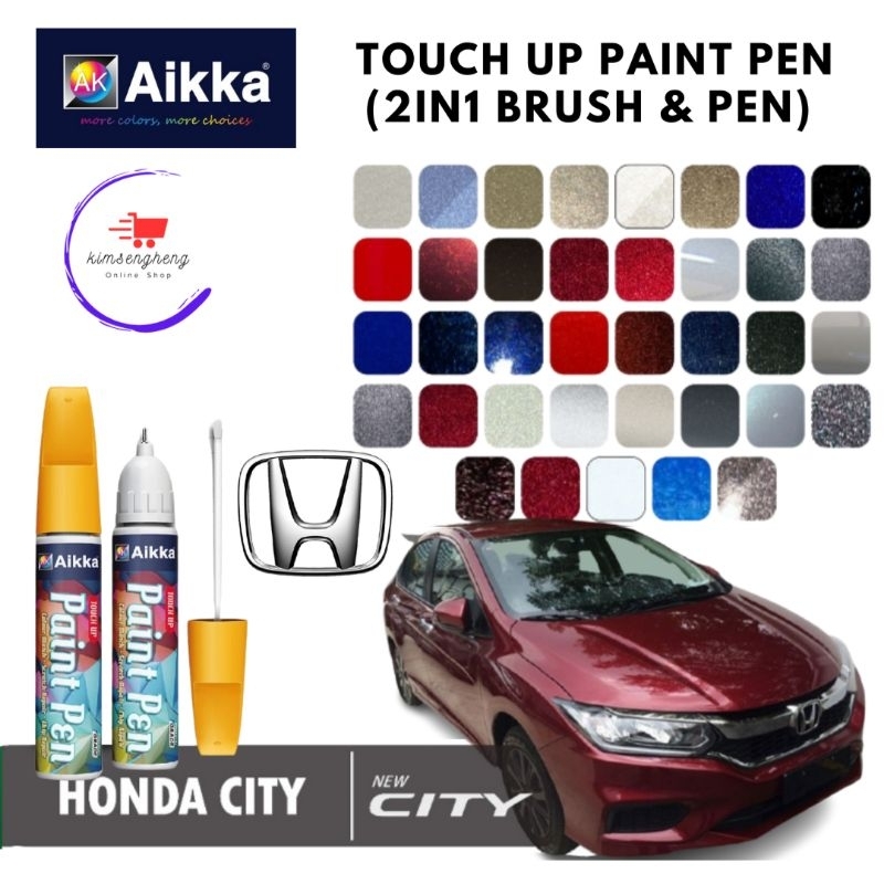 HONDA CITY (Part 1) Touch Up Paint Pen Original Stock Colour - 2in1 Pen ...