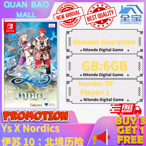 Ys X Nordics 伊苏 10：北境历险 (Nintendo switch) DigitalDownload | Shopee Malaysia