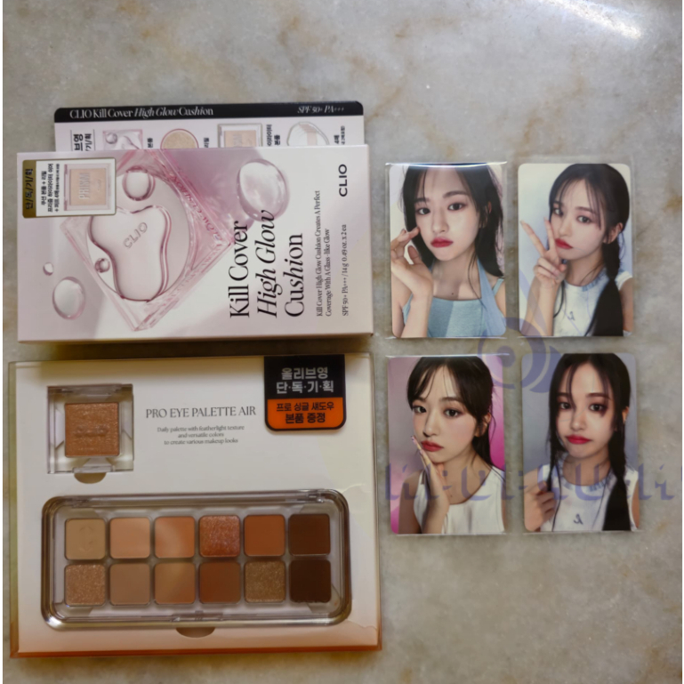 CLIO x IVE AN YUJIN PHOTOCARD Pro Eye Palette Air / Kill Cover High ...