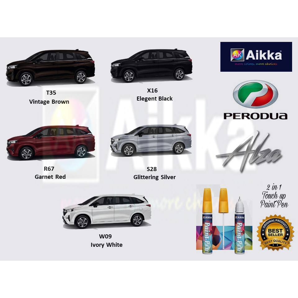Aikka Touch Up Pen Paint Perodua Alza OEM Colour | Shopee Malaysia