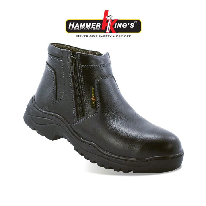 Hammer King's HK 12003 DOUBLE ZIP Ladies Industry Steel Toe Cap Black ...