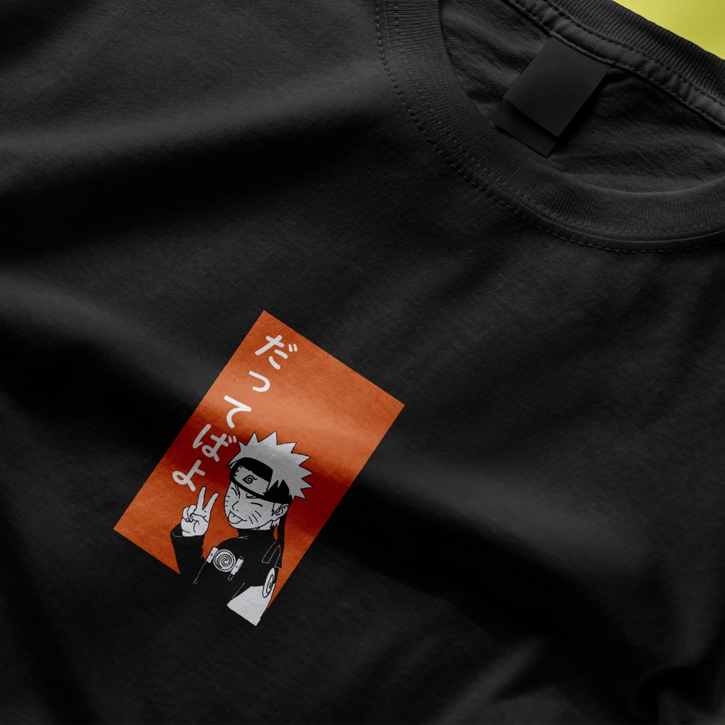 *NARUTO SHIPPUDEN DATTEBAYO* minimal anime graphic tee *short sleeve ...