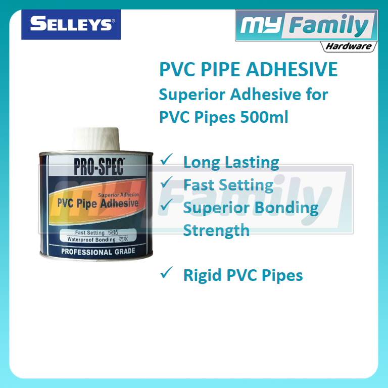 PRO-SPEC 500ml PVC Pipe Glue Adhesive UPVC Bond Solvent Cement | Shopee ...