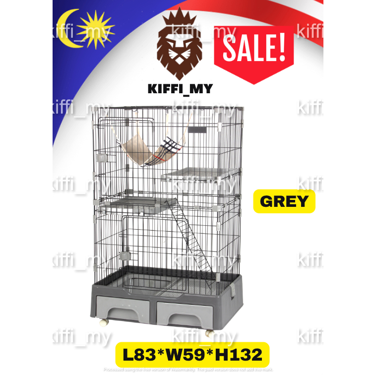 SALE🔥132 CM Multi Purpose Premium 3 Level Cat Cage/ 2 Level Cat cage ...