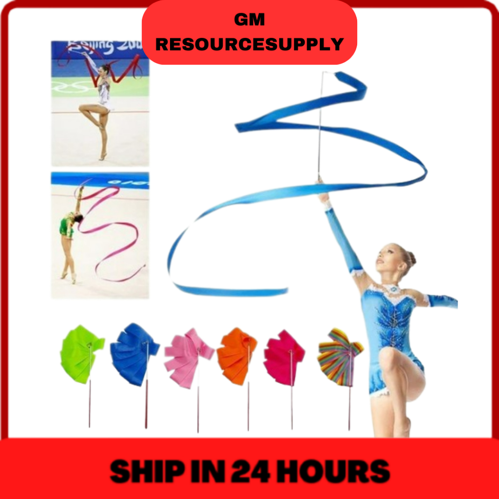 2M/4M Colorful Gym Ribbons Dance Ribbon Rhythmic Art Training Ballet ...