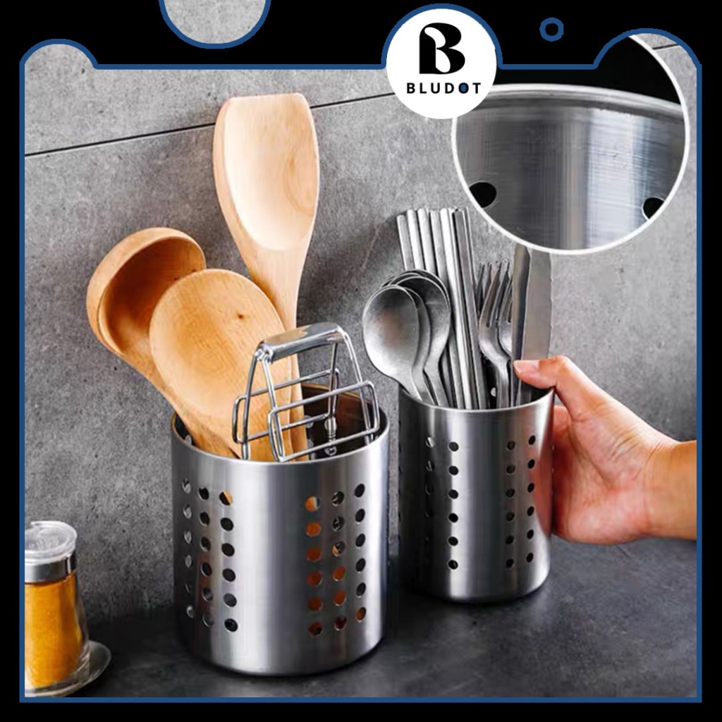 STAINLESS STEEL CUTLERY STAND TRAY KITCHEN UTENSIL RACK BEKAS KUTLERI ...