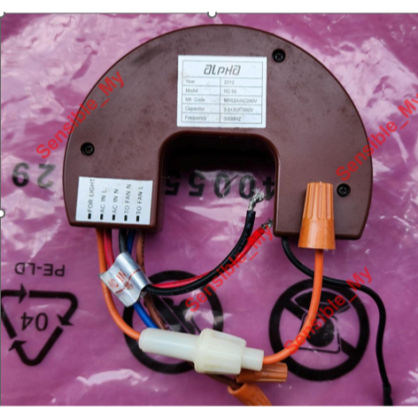 Alpha fan RC55 control board Freq 305MHz Manufacture code MR52 ,VANNUS ...