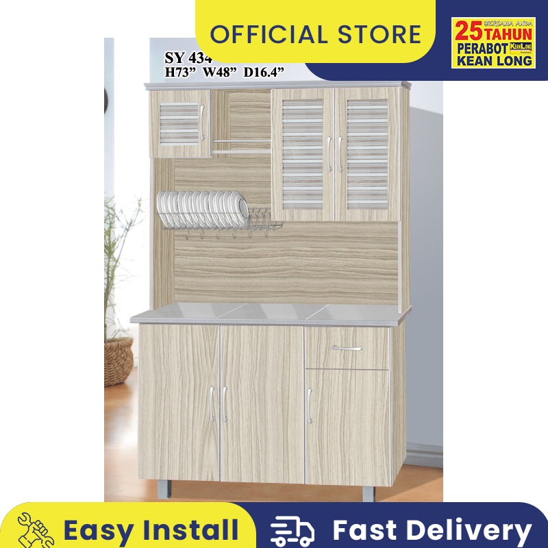 KLSB Almari Dapur Tinggi 3 Pintu 4'/ Kabinet Dapur 4' / 3 Door High ...