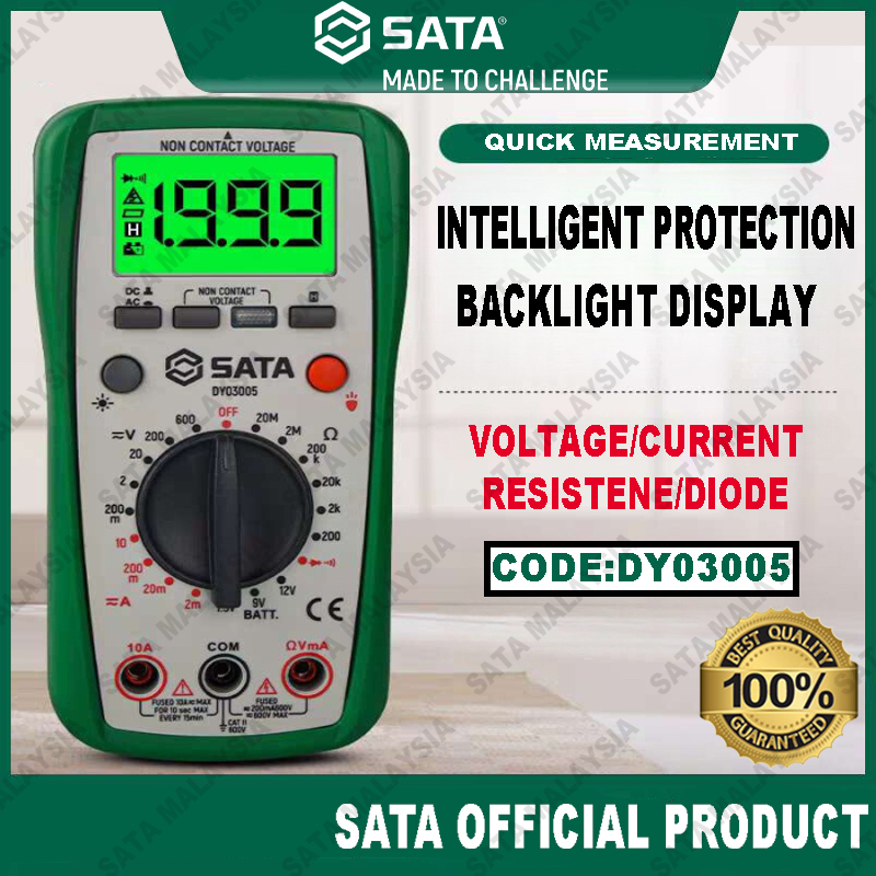 SATA AC/DC Digital Multimeter DY03005 Electrician Tools Sata Tools ...
