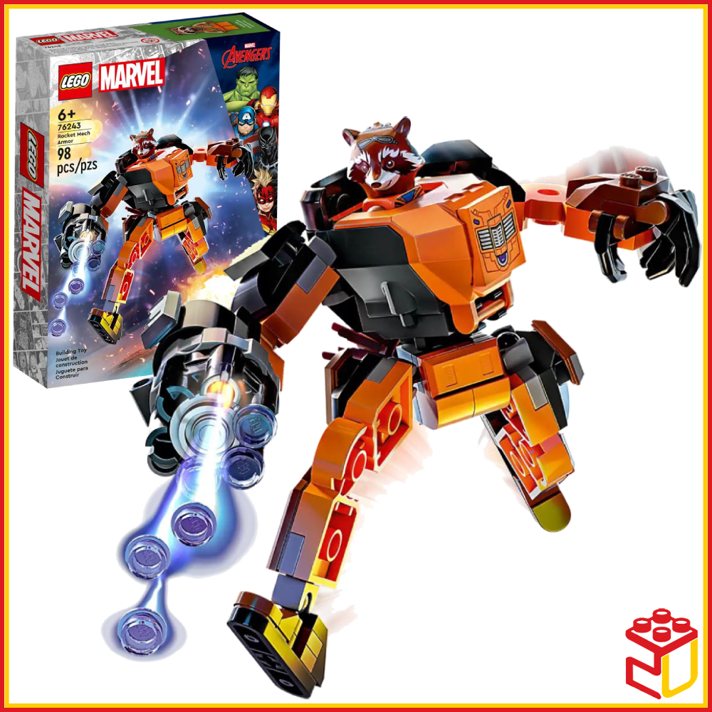 (Ready Stock) 76243 Lego Marvel Rocket Mech Armor Building Toy (98 ...