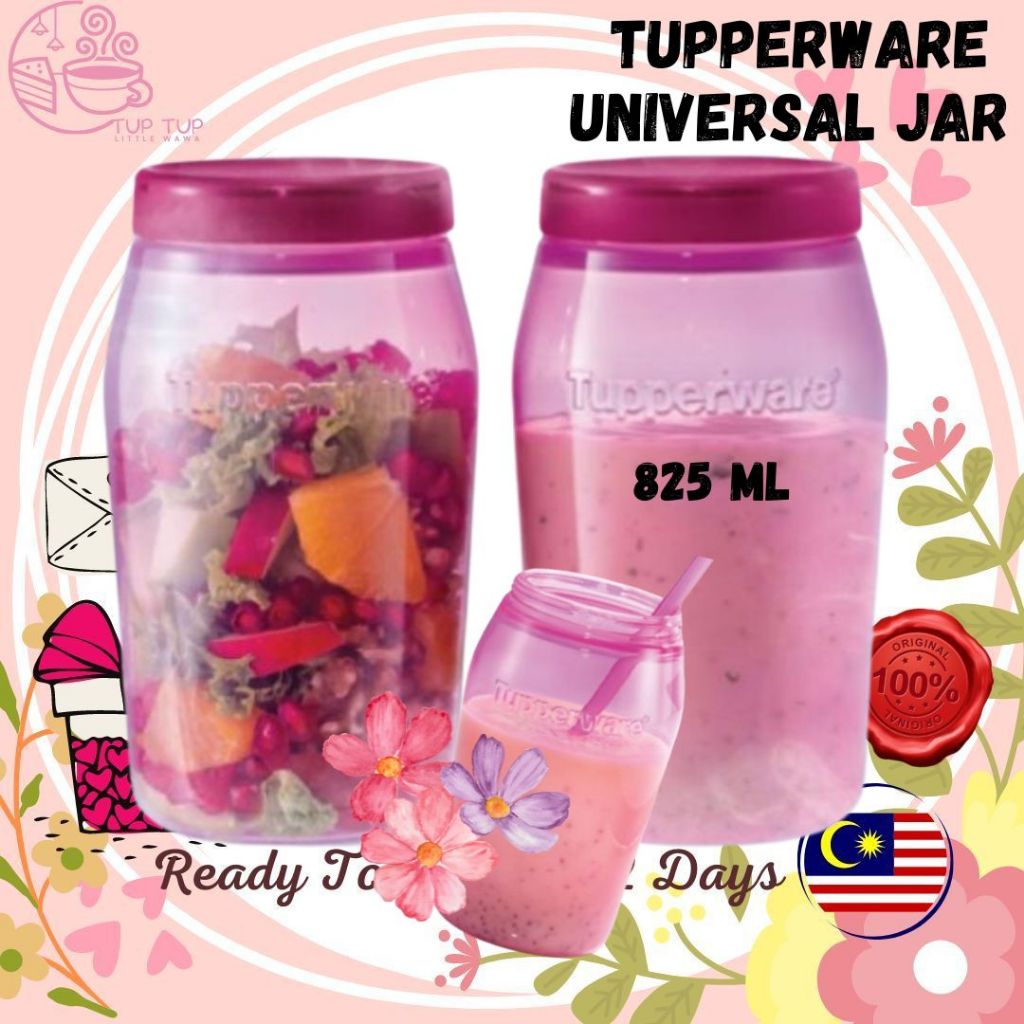 TUPPERWARE Universal Jar 825ml BEKAS MAKANAN / MINUMAN AIR TIGHT ...