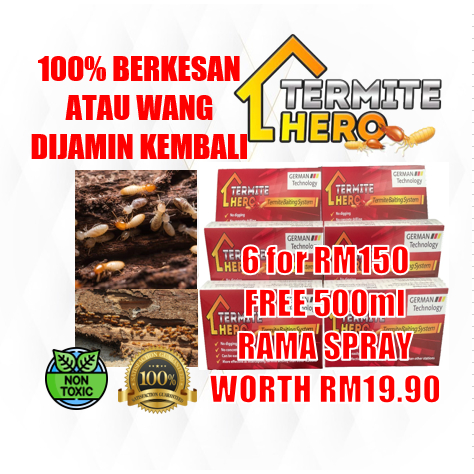 Termite Baiting Station TERMITE HERO / Termite box / Sistem Umpan Anai-anai / Colony Eliminating ...