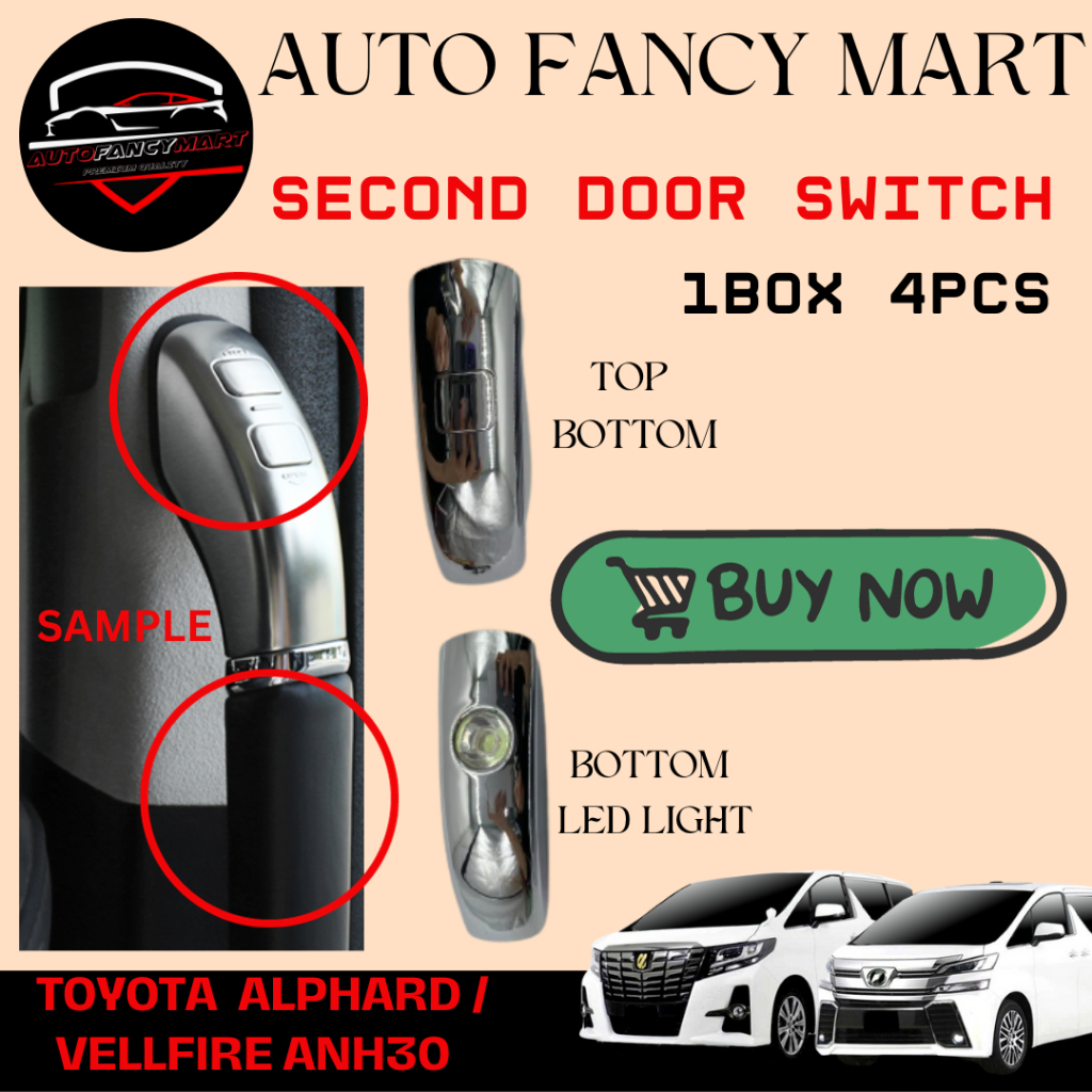 TOYOTA ALPHARD VELLFIRE AGH30 UPGRADED INTERIOR DOOR HANDLE AUTO OPEN ...